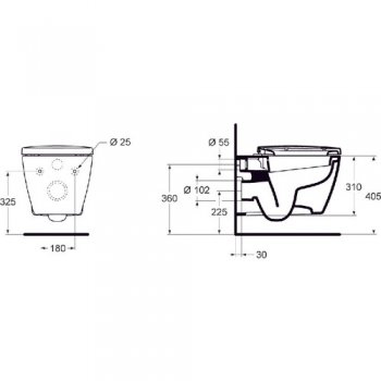 Ideal Standard Concept Asma Klozet 10CN02002+Kapak E791701 - 400.00 TL